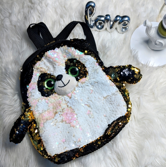 Accessories | Panda Bear Reverse Sequin Backpack Purse | Poshmark